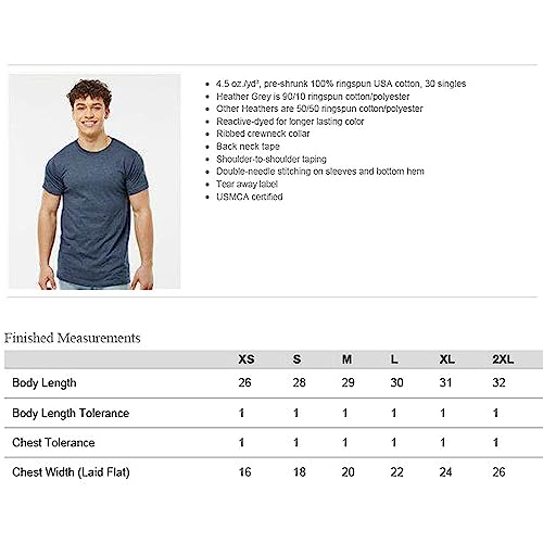 Tultex 202 - Unisex Fine Jersey Tee Charcoal Grey (Charcoal Grey, Extra Large)