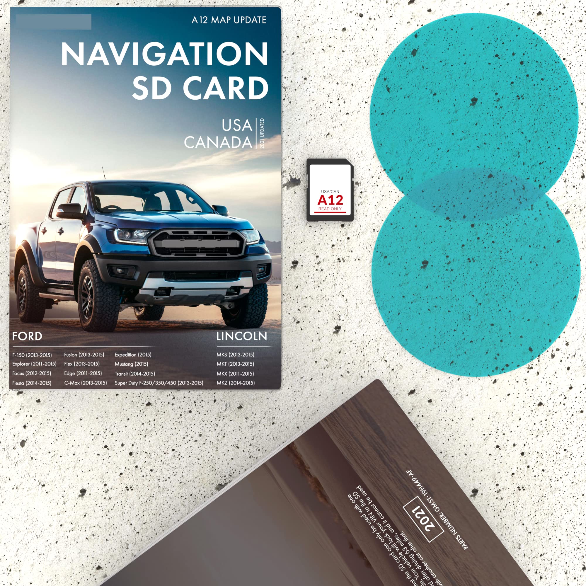 Ferrie Navigation SD Card Compatible with Ford Lincoln A12 | Latest Update 2021 | USA and Canada