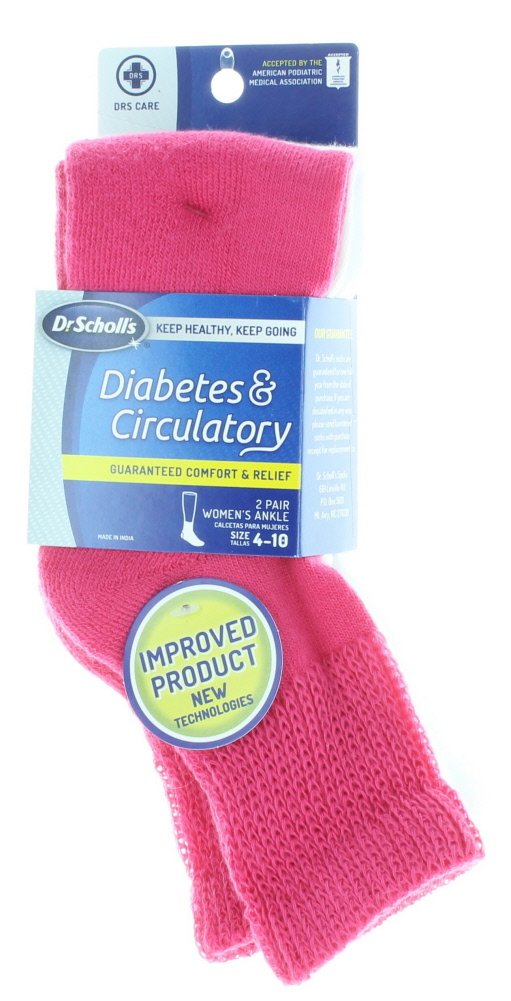 Dr. Scholl's Women's Diabetes and Circulatory Ankle Socks 2 Pairs