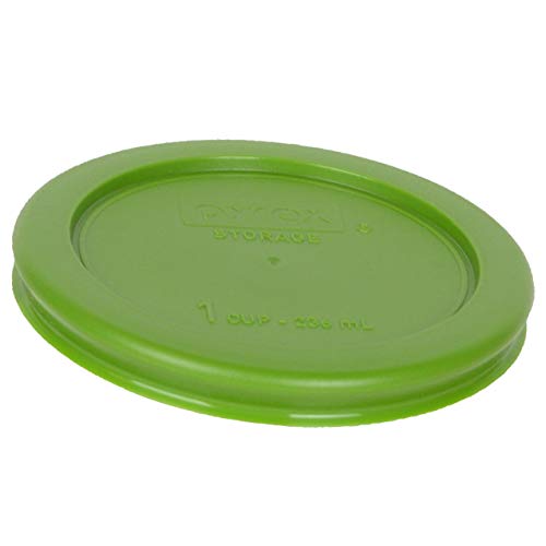 Pyrex (2) 7202 Glass Bowls & (2) Pyrex 7202-PC Lawn Green Lids Made in the USA