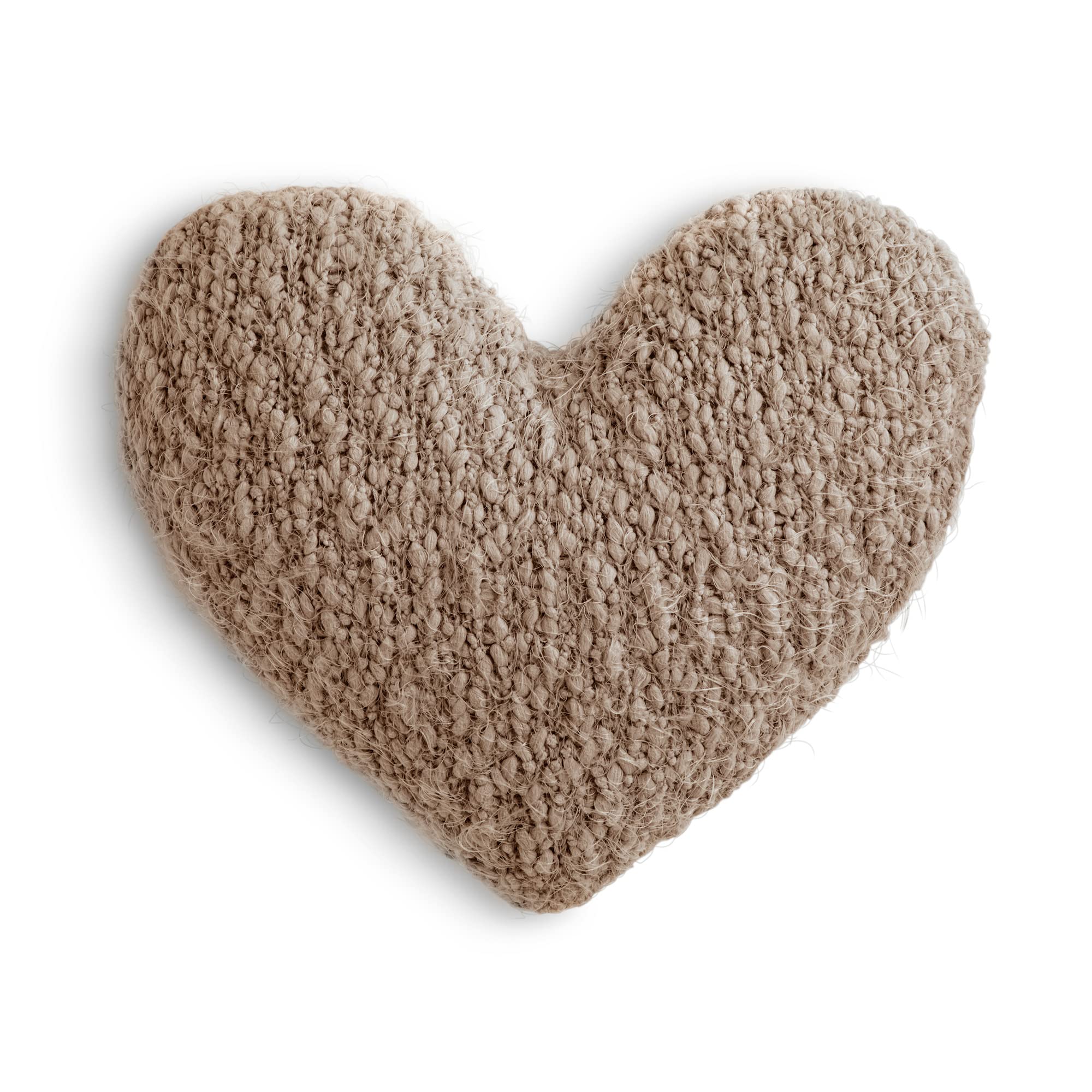 DEMDACO Charcoal Grey Giving Heart 11 x 10 Plush Polyester Decorative Throw Pillow