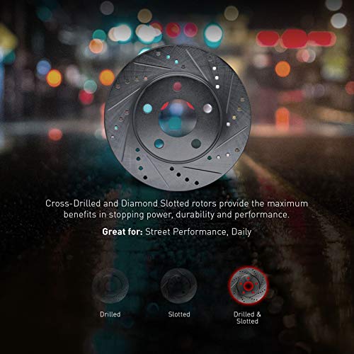 R1 Concepts Front Brakes and Rotors Kit |Front Brake Pads| Brake Rotors and Pads| Ceramic Brake Pads and Rotors |Hardware Kit|fits 2004-2010 BMW X3