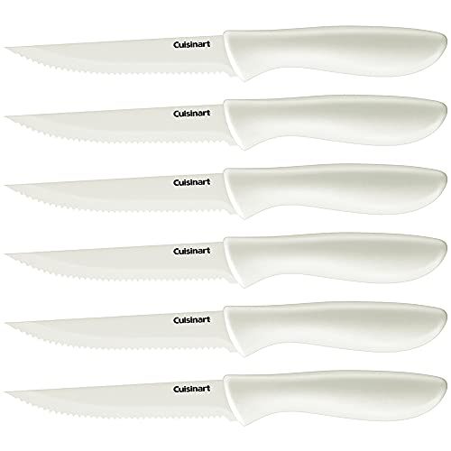 Cuisinart TOA-70W AirFryer Toaster Oven with Grill - White Bundle with Cuisinart Advantage 6-Piece Ceramic Coated Serrated Steak Knife Set