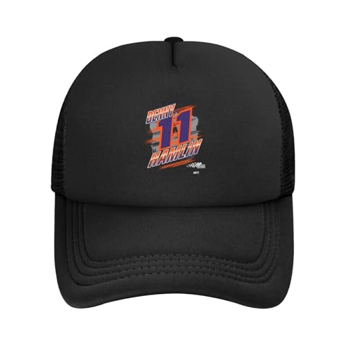 Denny Hamlin 11 Men's Adjustable Mesh Back Cap Curved Bill Snapback Mesh Baseball Cap Breathable Sun Hat