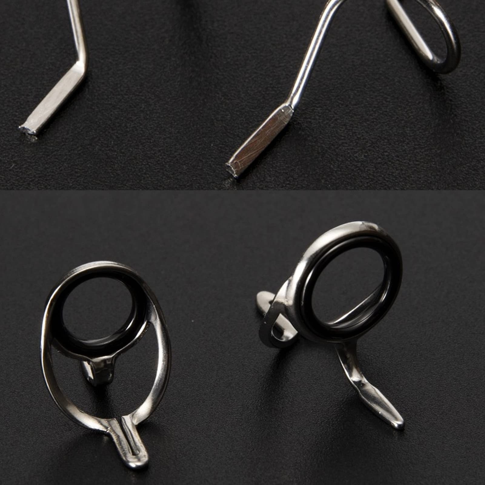 Fishing Stainless Steel Guide, Stainless Steel Strong Double Buckle Different Size Guide Ferrules Rod Angling Repair Tool for Fishing Accessories
