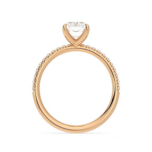 CUSTOMIZE JEWELS 1.50 Carat- 8x6 MM Radiant Cut Solitaire Moissanite Engagement Ring In 14k Gold with Accent Stone For Women,D-VVS1 (14k White Gold, 5.5)
