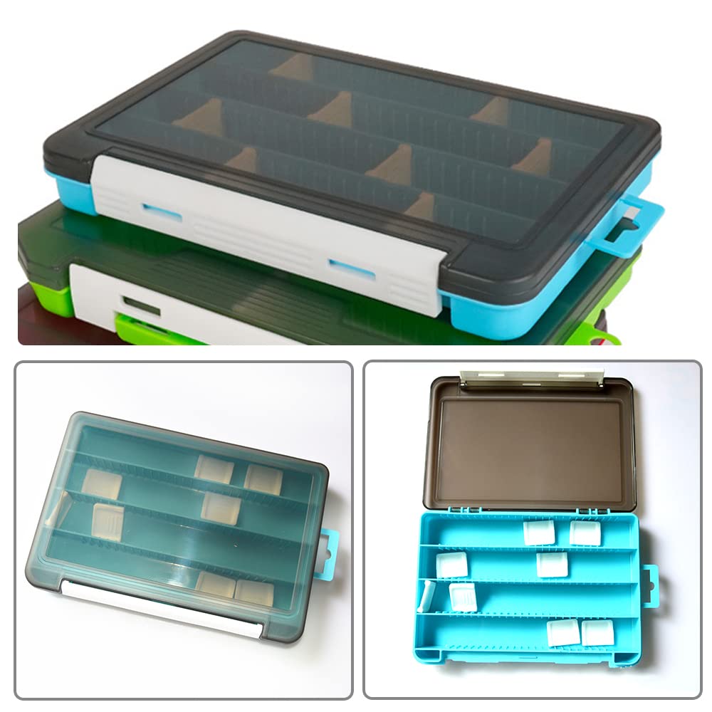 Fishing Tackle Box Plastic High Capacity Lures Bait Box Portable Multifunction Bait Storage Case for Outdoor Fishing