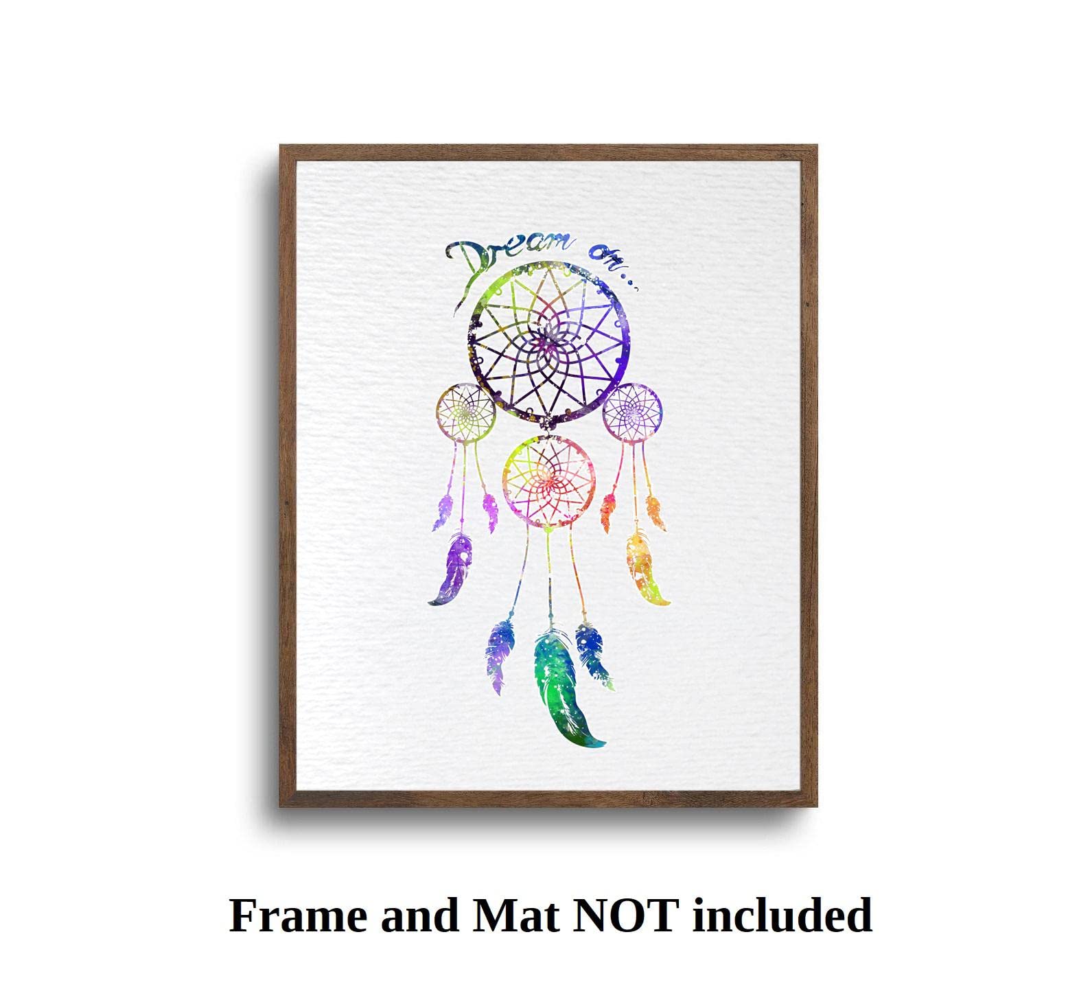 Dignovel Studios 8X10 Unframed Dreamcatcher Watercolor Art Print Poster Wall Hanging N285