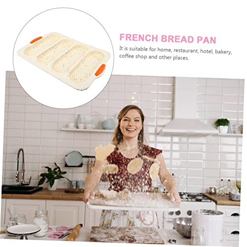 KICHOUSE Silicone Mold Toast Oven Ice Cube Candy Stainless Steel Roasting Pan Sourdough Silicone French Bread Pan Perforated Baking Form French Bread Baking Pan Kitchen Utensil