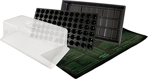 Jump Start CK64060 Heat Mat, Tray, 72 Cell Insert Hot House, 11 X 22 Inch, Black