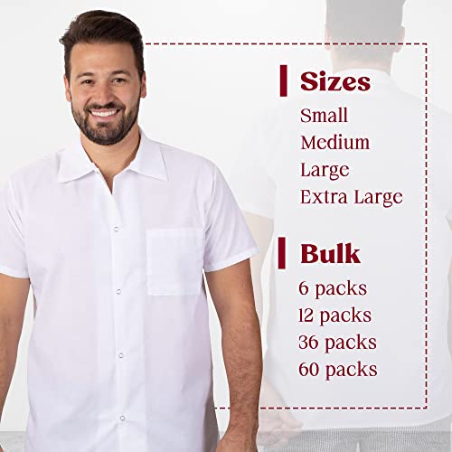 Elite Kitchens Apparel Professional Chef Shirts White Bulk Packs (1, Medium)