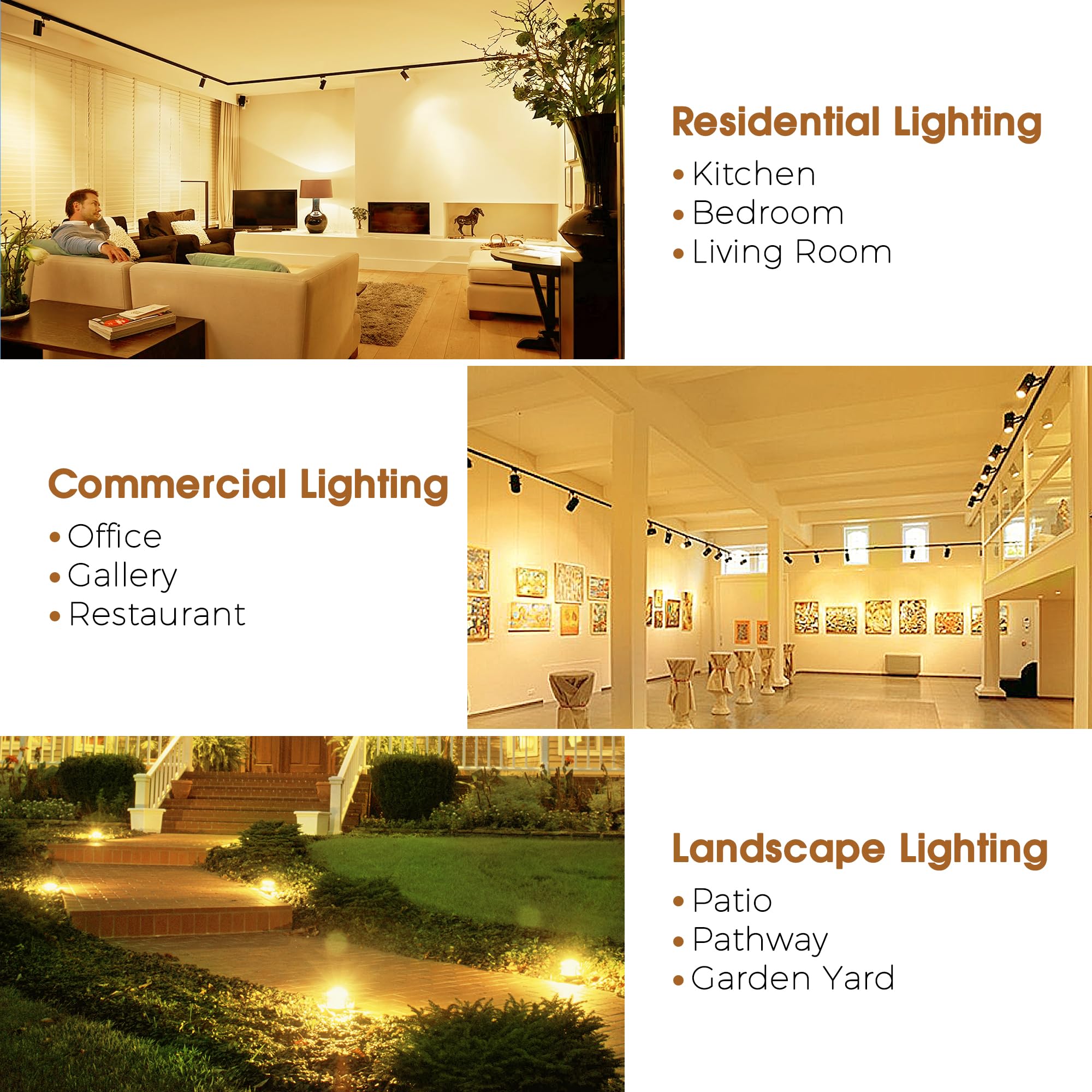 MR16 Halogen Bulb 50W, 6 Pack 12V MR16 Light Bulbs GU5.3 Base, Dimmable Spotlight 2800K Warm White with Clear Glass Cover, MR16 2 Pin Halogen Lamps for Landscape, Track Lights, Range Hood Lights