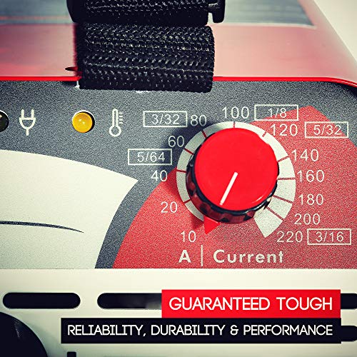 KICKINGHORSE A220 CSA/US Certified ARC Welder 240V. High Power High Rating 220A 40K Hz IGBT Optimized for Generator/Extension Cord. Full-Metal Heavy Duty Body Structure - High Reliability&Durability
