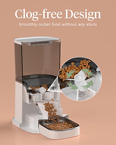 Kaikoe Automatic Cat Feeder, WiFi Enabled 6L Auto Pet Dry Food Dispenser, Smarter App Control, Programmable Meal, Triple Food Preservation Clog-Free Design Pet Feeder for Small/Medium Pets