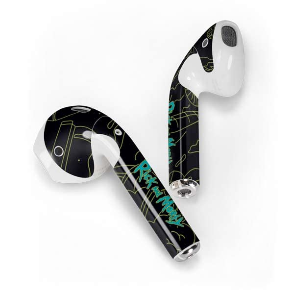 Skinit Decal Audio Skin Compatible with Apple AirPods with Lightning Charging Case - Officially Licensed Warner Bros Rick and Morty Portal Travel Design