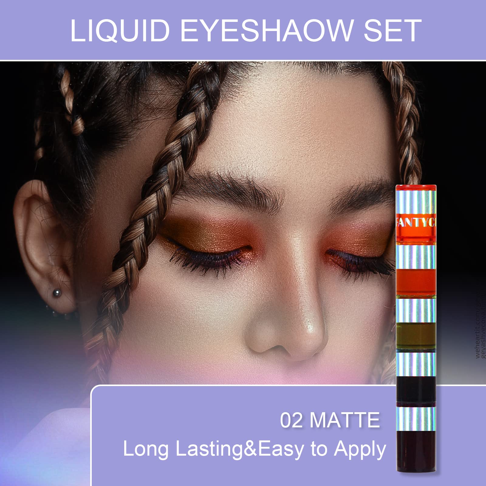 DAGEDA 4 Colors Liquid Eyeshadow, Matte, Waterproof, Long-lasting, Creamy Texture, Nude Velvety, Suitable for Women