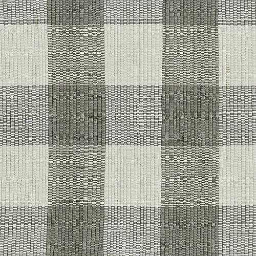 Park Designs Wicklow Check Rag Rug 2X3 Dove