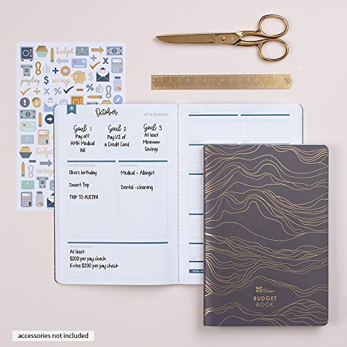 Erin Condren Designer Petite Planner - Budget Book Edition 4. Includes Spending Habit Summary, Income and Saving Tracking, and Bill Tracking. Functional Stickers
