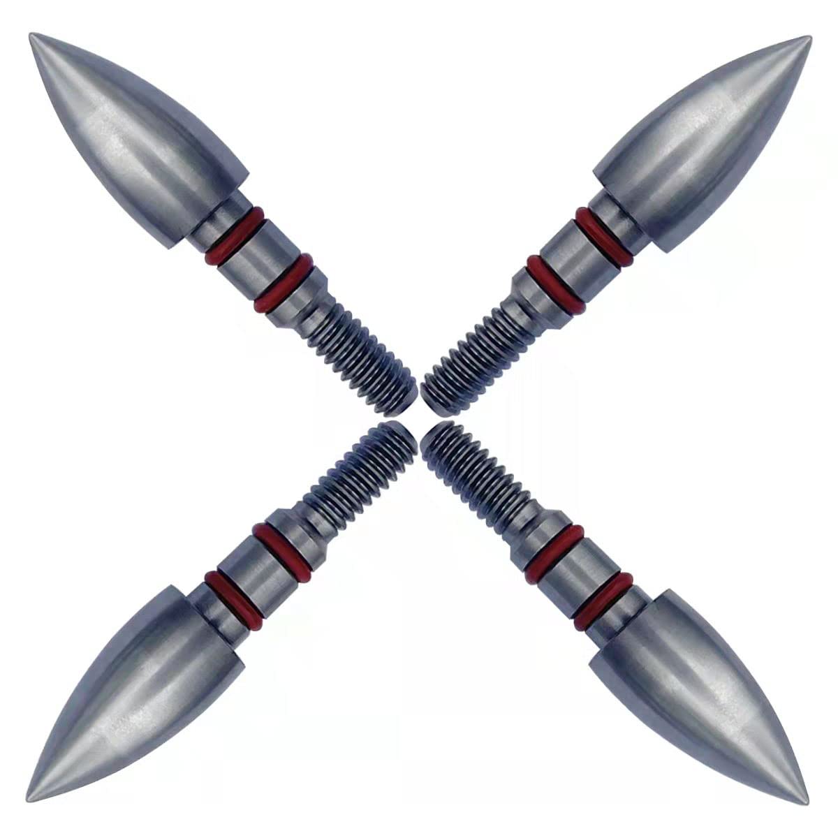Field Points arrowheads 100/125/150/200 Grains Archery Stainless Steel Screw in Tips and Broadheads (1 Dozen 12 PCS)(5/16″100 Grains)
