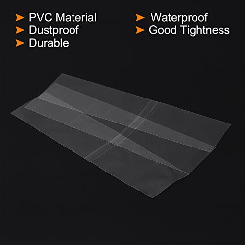 PATIKIL 155x40mm Perforated Shrink Bands, 250 Pack PVC Heat Shrink Wrap Band Fits Cap Diameter 3.74 to 3.82 Inch for Jars Cans, Clear