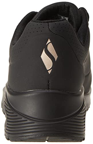 Skechers womens Skecher Street Women's Uno - Stand on Air Sneaker, Black/Black, 8 US