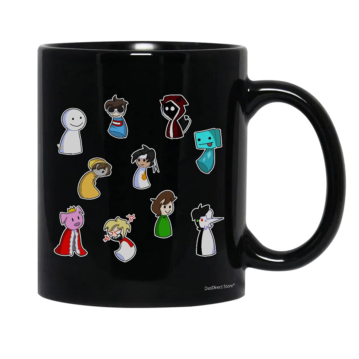 DesDirect Store Dsmp Cute Chibi And Anime Fan Cases Dream Muffins Member Mug Coffee Mug Tea Cup White 11oz Ceramic