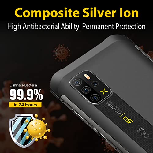 Ulefone Armor 12 5G Rugged Unlocked Android Smartphone, 8GB+128GB, 48MP Quad Rear Camera, IP68/IP69K, 5180mAh, 6.52β HD+, Dual SIM Dual 5G, Compass, GPS, Fingerprint, Rugged Cell Phone (Grey)