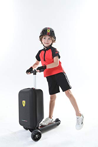 DAKOTT Ferrari Kids 3 Wheels Scooter with a Detachable Luggage