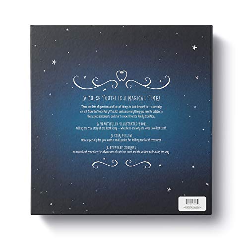 The Tooth Fairy Kit β Includes book, a star pillow with a pocket for teeth and treasures, and a keepsake journal.