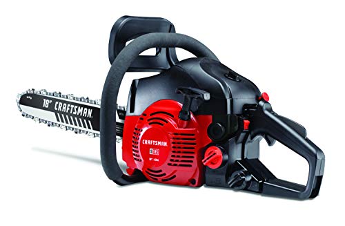 CRAFTSMAN S185 42cc 2-Cycle 18-Inch Lightweight Gas Powered Chainsaw and Automatic Chain Oiler, Liberty Red