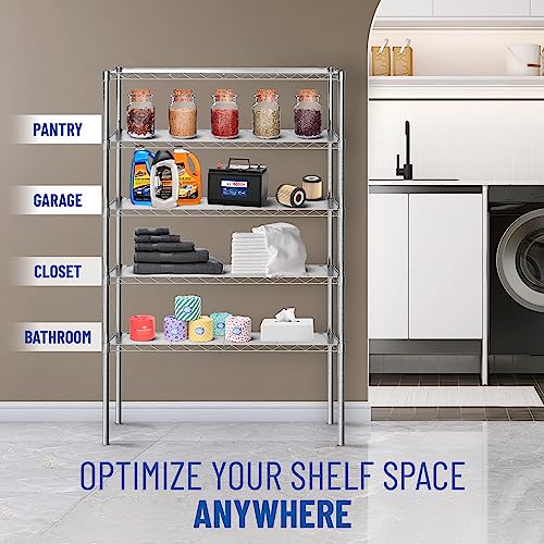 Shelf Liners for Wire Shelf System - Set of 4 in Clear 18 x 36 inch - Plastic Wire Shelving Shelf Mats - Made in USA