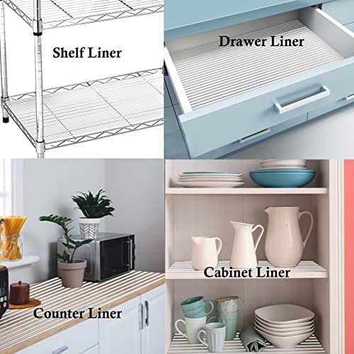 Shelf Liners for Kitchen Cabinets 10 Inch Wide X 20 Ft Non Adhesive Cabinet Drawer Liners Non Slip Clear Waterproof Shelves Liners for Refrigerator Closet Cupboard Pantry Mat Kitchen Bathroom