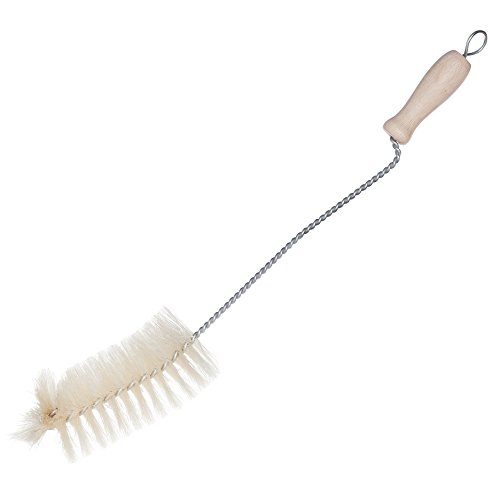 Redecker Baby Bottle Brush with Pig Bristles and Steel Wire and Beechwood Handle, 12-1/2-Inches, Set of 2