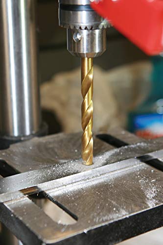 Performance Tool W9011 13pc Left Hand Drill Bit Set, With Titanium Nitride Coating SAE (1/16" - 1/4")