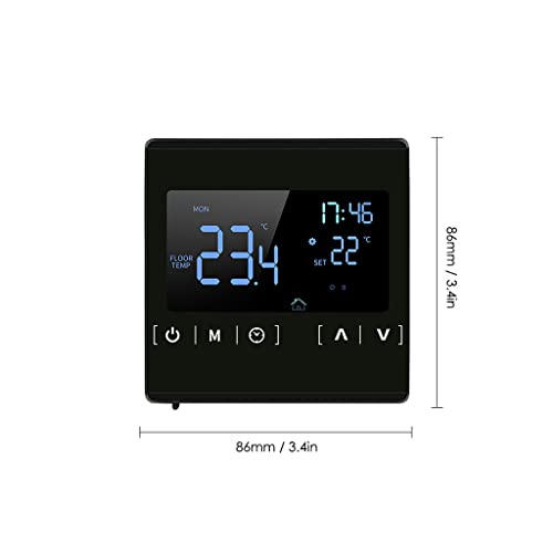LNYHLXS LCD Touchscreen Thermostat Programmable Electric Floor Heating System Thermoregulator Temperature Controller