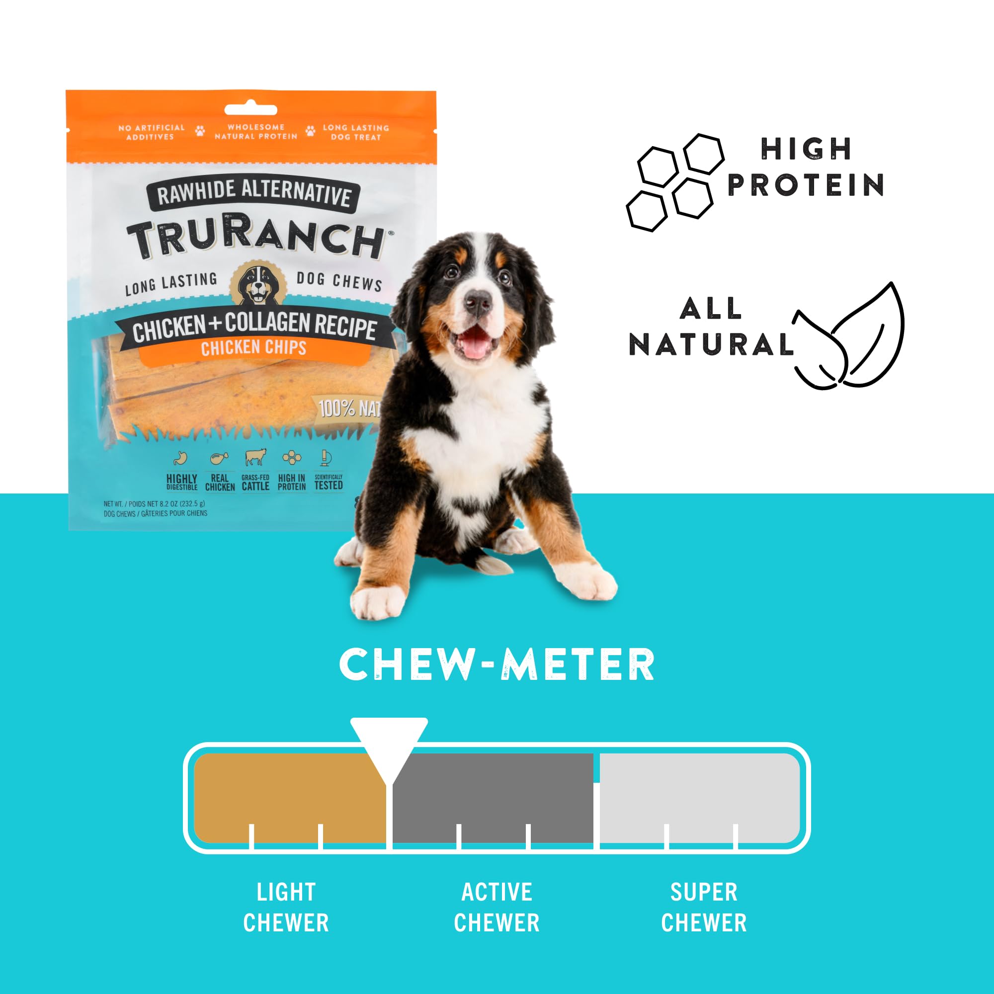 TRURANCH Collagen Chips, Chicken - 8.2 oz