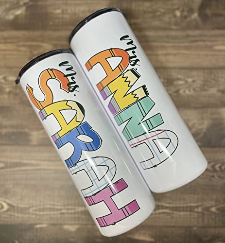 Personalized Teacher Tumbler-Preschool Teacher-Teacher Appreciation-Virtual Teacher Gift-Teacher Valentine Gift-Student Teacher Gift