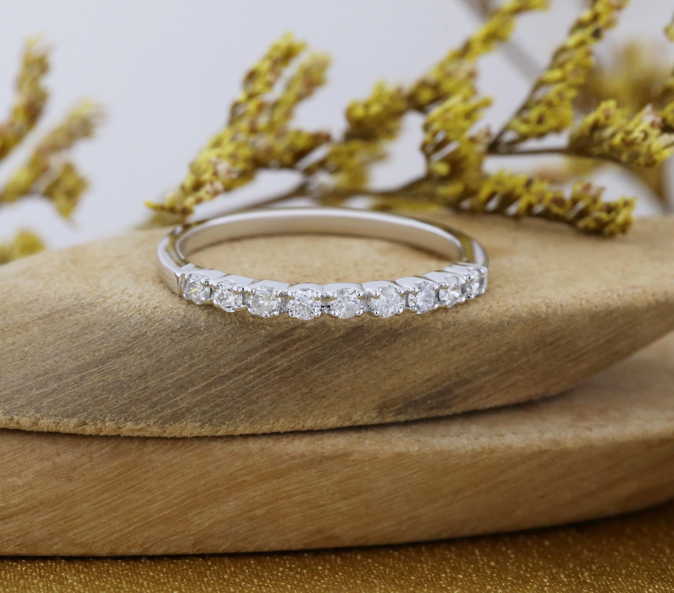 Dazzlingrock Collection 0.25 Carat (ctw) 18k Diamond Ladies Anniversary Wedding Band Enhancer Guard 1/4 CT, White Gold, Size 5
