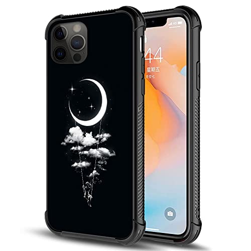 DAIZAG Case Compatible with iPhone 13 Pro Max, Free Girl Under The Moon Case for iPhone 13 Pro Max Cases for Man Woman, Protection Shockproof Scratches Case Cover
