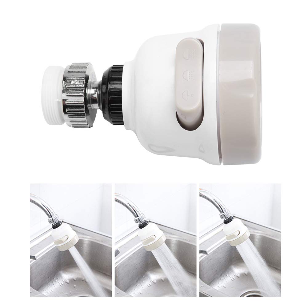 Duokon 360° Rotatable Adjustable Water Filter Tap Home Kitchen Flexible Water Saving Faucet Sprayer (ABS & Silicone & Stainless Steel)