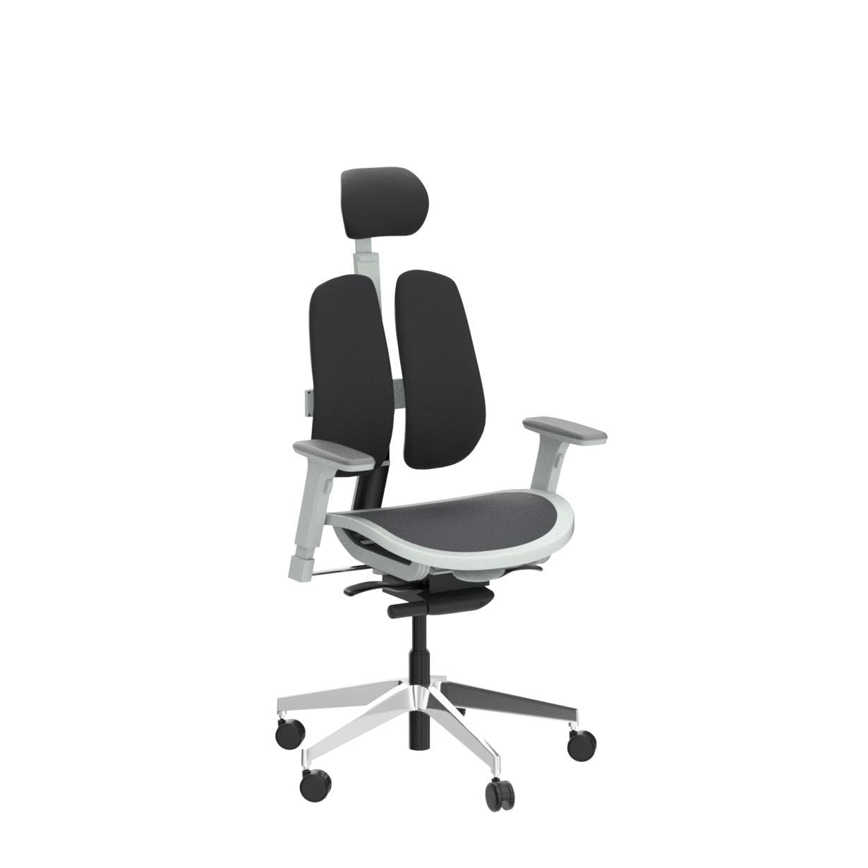 Duorest [Dual-backrests Alpha - Ergonomic Office Chair, Home Office Desk Chairs, Executive Office Chair, Best Office Chair for Lower Back Pain, Mesh Office Chair, Office Desk Chair (White)