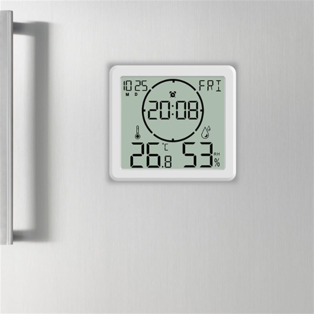 LNYHLXS Temperature and Humidity Meter Clock Household Thermometer High-Precision Multi-Function Electronic Hygrometer