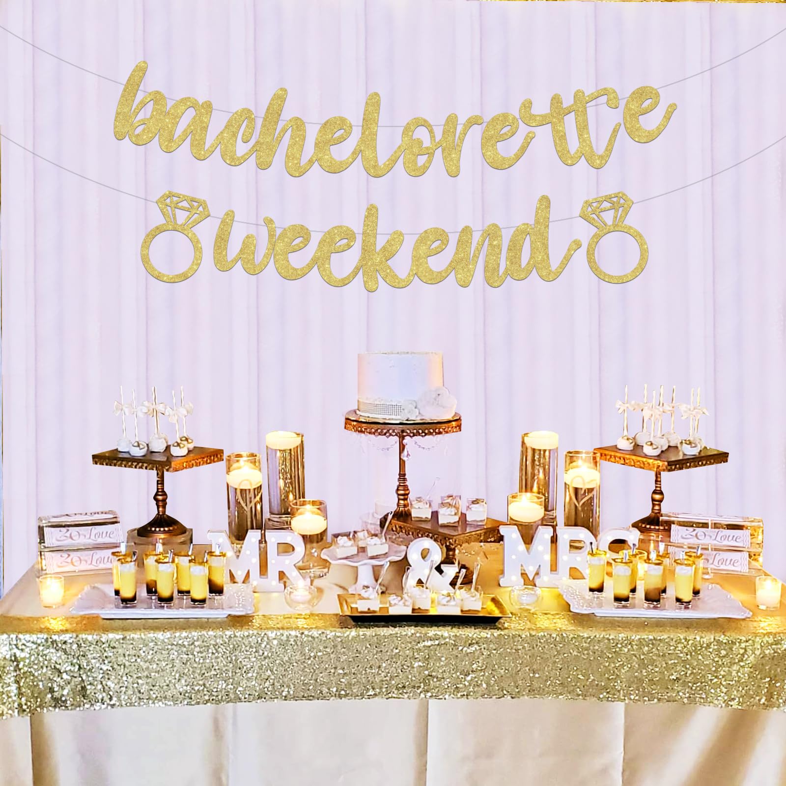 Sursurprise Bachelorette Weekend Banner, Bach Weekend Decorations Destination Bachelorette Party Bridal Shower Engagement Wedding Supplies
