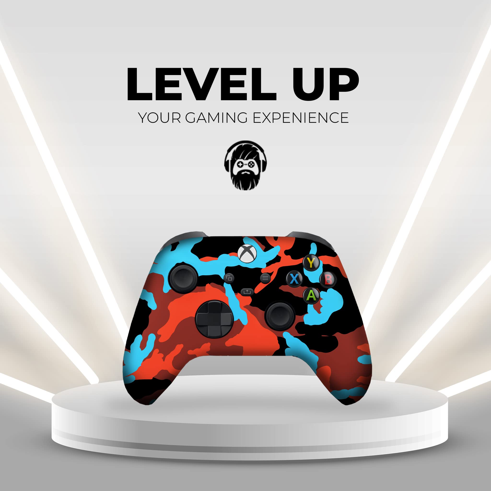 DreamController Blue Bloood Camo Custom X-box Controller Wireless compatible with X-box One/X-box Series X/S Proudly Customized in USA with Permanent HYDRO-DIP Printing (NOT JUST A SKIN)