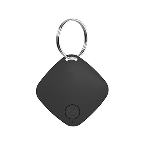 Smart GPS Locator Portable Tracking Bluetooth 5.0 Anti-Lost Device Two-Way Alarm Tracker with Keychain for Pets, Keys, Wallet, Small Items, Remote Control Selfie, Black