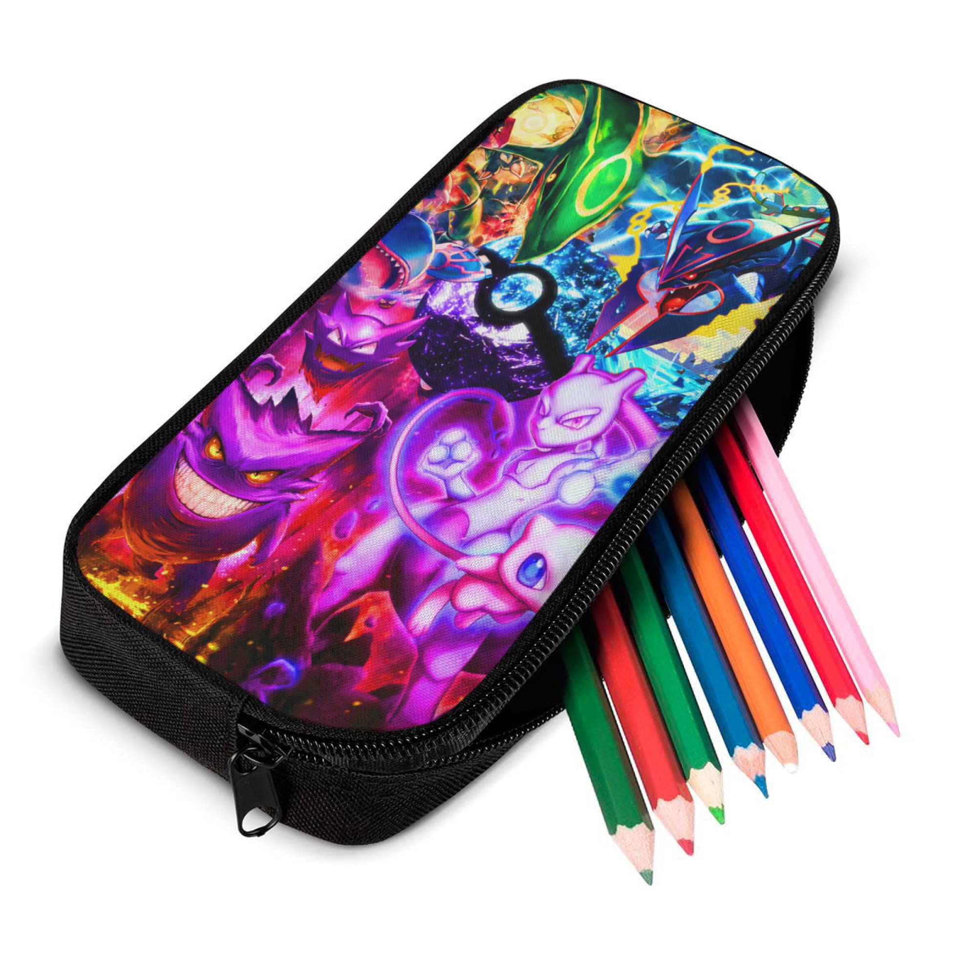 DOKERS 3PCS Lightweight Anime Backpack Set 17IN Cartoon Backpack with Lunch Bag and Pencil Case Color2