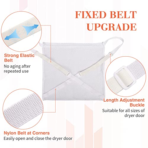 Shoe Dryer Bag - Upgrade Sneaker Shoes Laundry Dry Bag with 33~43in Elastic Strap Adjuster, Sneaker Washing Mesh Net for Most Dryers Door - 15.7in Large 2pcs