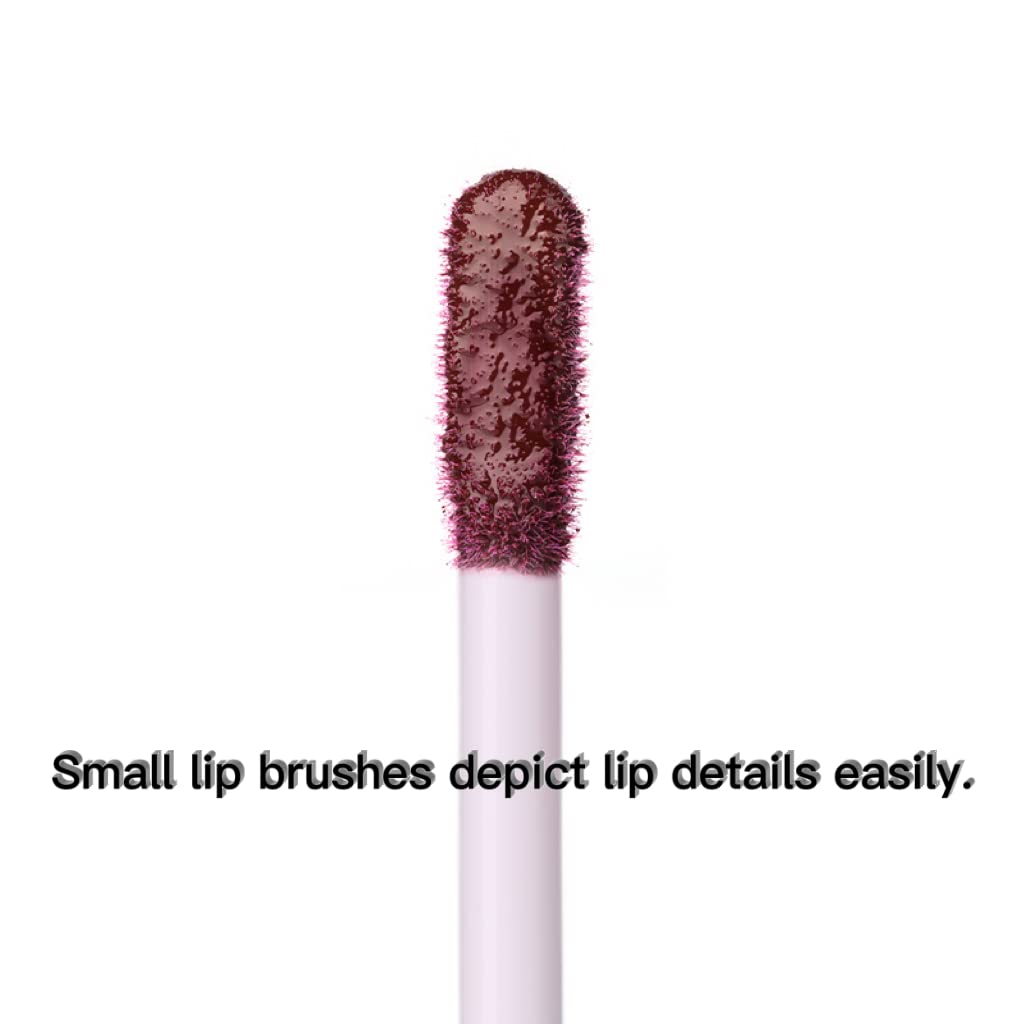 Goddvenus Matte Liquid Lipstick + Lip Gloss, 1Lip Stain 3 Ways to Use Long Lasting Moisturizing Red Brown Lip Tint Makeup Lip