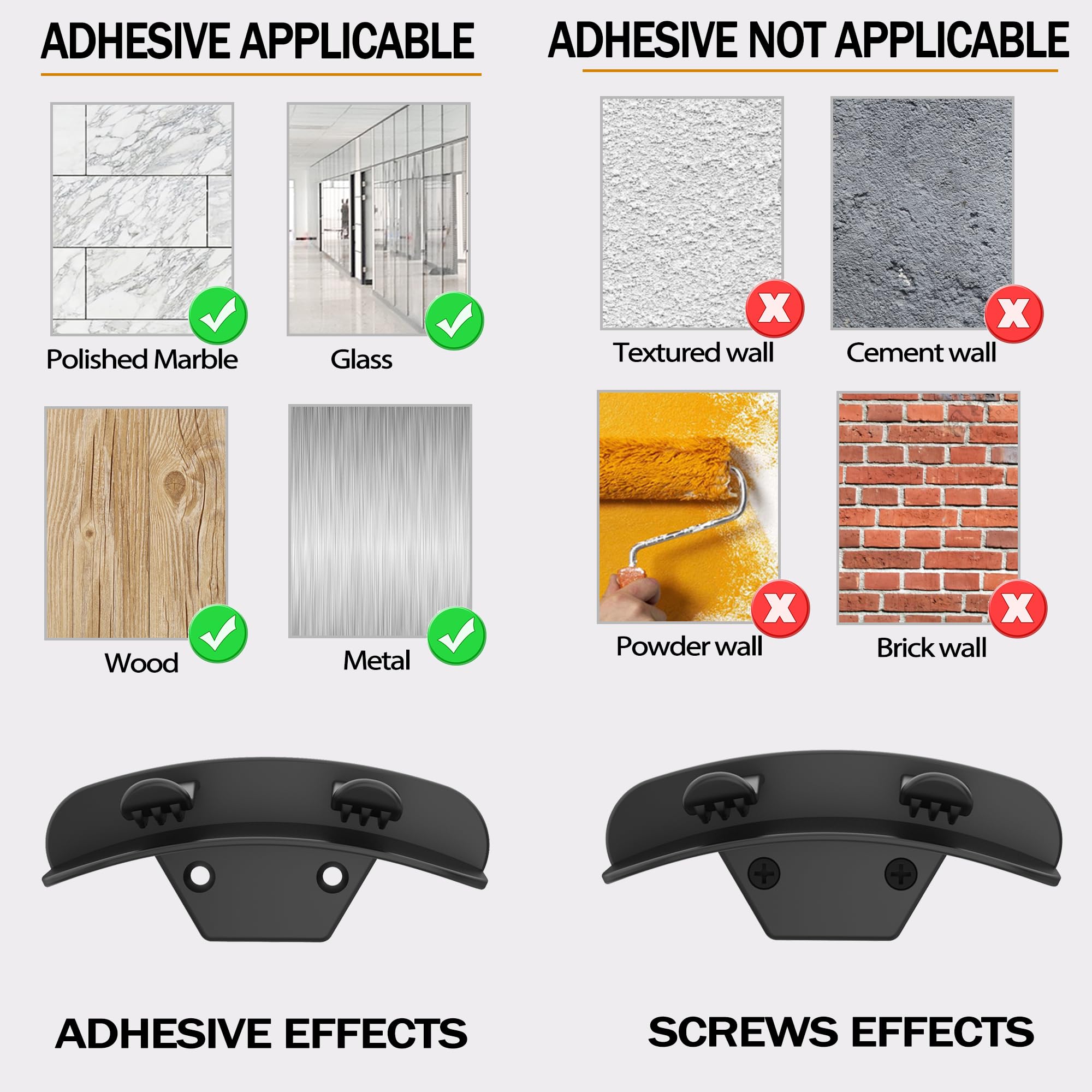 NLDSDSPH Adhesiv Hat Hooks for Wall, Adhesive Hat Rack,Hat Organizer for Baseball Caps,Hat Hooks Display for Wall,Door,Closet, Office, Bedroom-12 Pack (Black)