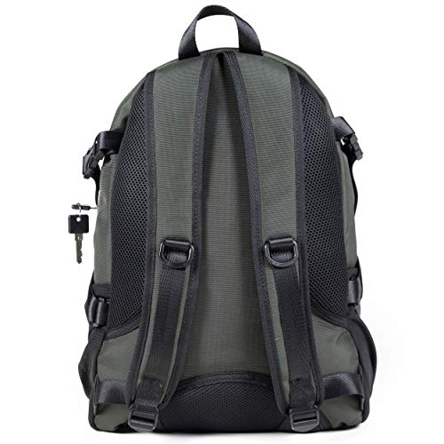 DIME BAGS Omerta Transporter Backpack | Carbon Filter Lined Bag with Heavy-Duty Lock (Green)